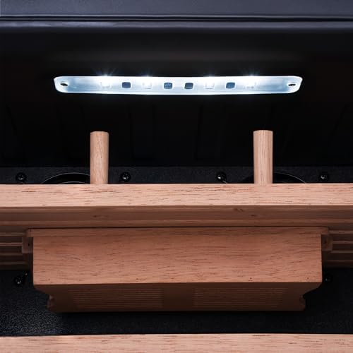 NewAir x Boveda 500 Count Electric Humidor, Spanish Cedar Shelves with Temperature Control, Cigar Humidor Box with Built-In Boveda Humidity Control in Stainless Steel