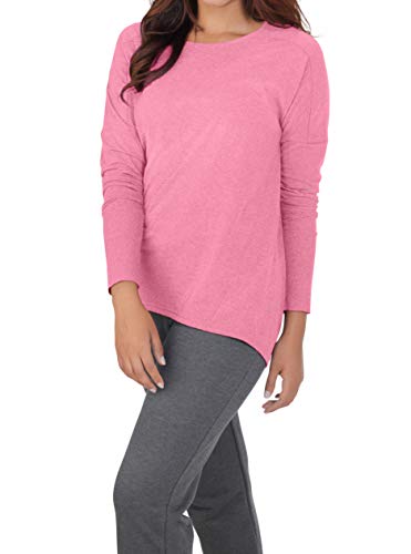 Fruit of the Loom Women's Crafted Comfort Sweatshirts, Pants, & Tri-Blend Tees, Rose Heather, XX-Large