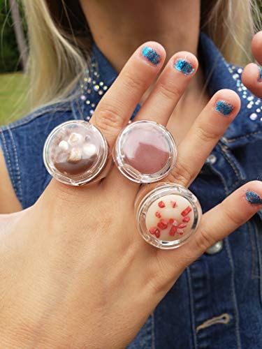 Lip Balm 3 Fun Pack In A Clear Ornament, Cosmetic Acessories For Girls, Great Stocking Stuffer, Hot Cocoa, Gingerbread, and Vanilla Candy Cane