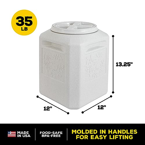 Gamma2 Vittles Vault Bird Seed Storage Container, Up to 35 Pounds Dry Pet Food Storage, Made in USA