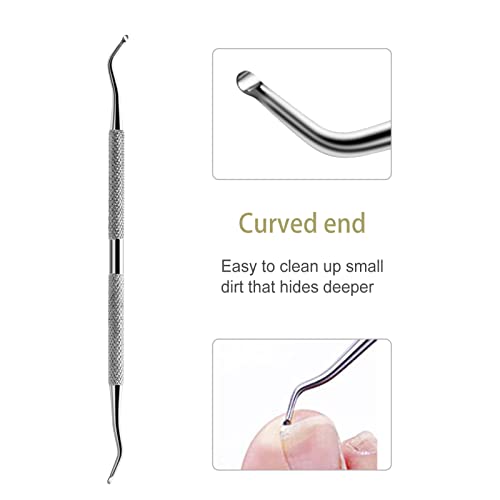 FIXBODY Toenail Clippers Set, Ingrown Toenail Tool Kit, Nail Clippers for Thick Nails, 4 Pieces Stainless Steel Pedicure Tools Kit, Toenail Clippers for Seniors Thick Toenails, Soft Grip Long Handle