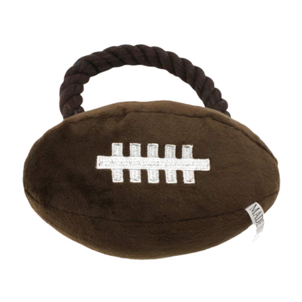 SONGBIRDTH Pet Chew Toy - Pet Dog Cats Puppy Cotton Rope Basketball Football Plush Doll Chew Squeaky Toy for Small and Medium Dog Rugby*