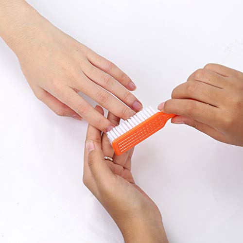 DAYGOS 24pcs Handle Grip Nail Brush - Finger Nail Brushes for Cleaning, Hand Fingernail Scrub Brush Kits for Toes and Nails Cleaner, Long Handle Pedicure Brushes for Men and Women, Multicolor