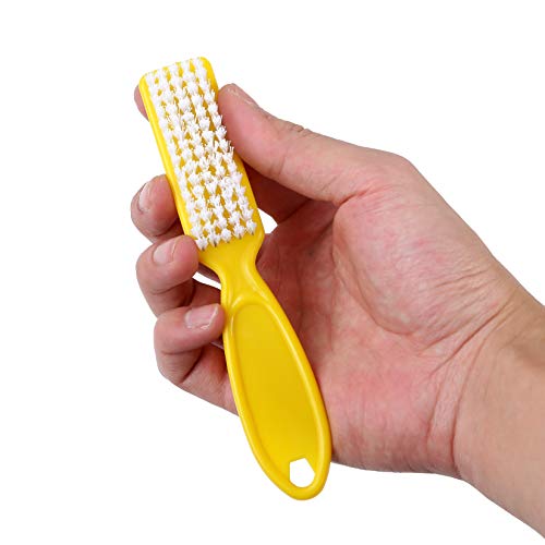 DAYGOS 24pcs Handle Grip Nail Brush - Finger Nail Brushes for Cleaning, Hand Fingernail Scrub Brush Kits for Toes and Nails Cleaner, Long Handle Pedicure Brushes for Men and Women, Multicolor