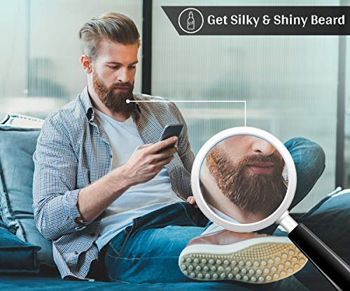 Naturenics Premium Beard Grooming Kit for Men - 100% Organic Unscented Beard Oil, Beard Balm Butter Wax, Beard Brush, Beard Comb, Beard Scissors for Beard & Mustache-with Bamboo Box & eBook