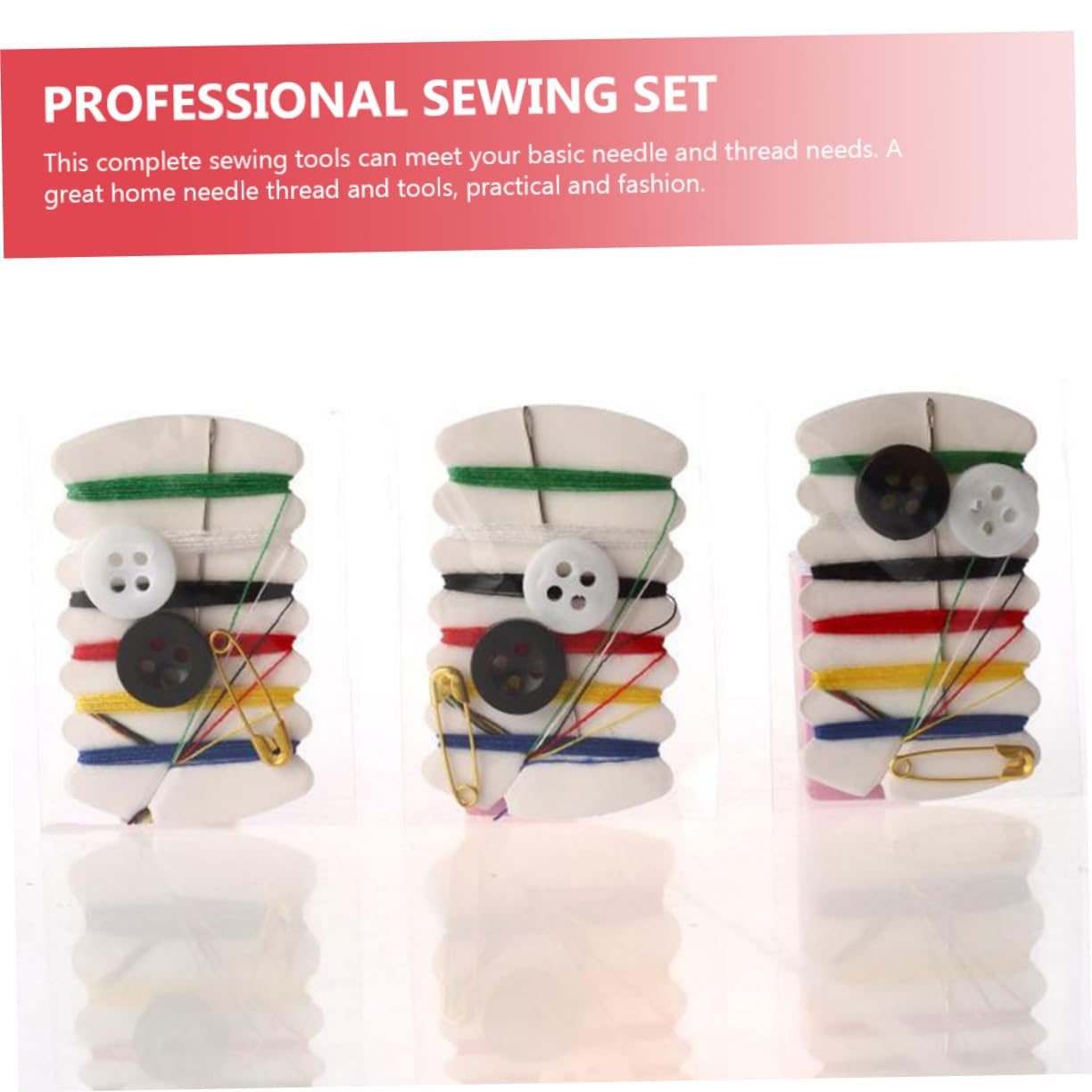 COHEALI 300 Sets Mini Sewing Kit Button Sewing Tool Travel Accesories Travel Accessories Items for Wedding Welcome Bags Emergency Sewing Kit Sewing Safety Pin for Sewing Supplies Household