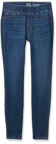 Amazon Essentials Women's Mid-Rise Stretch Pull-On Jegging (Available in Plus Size), Medium Wash, 10