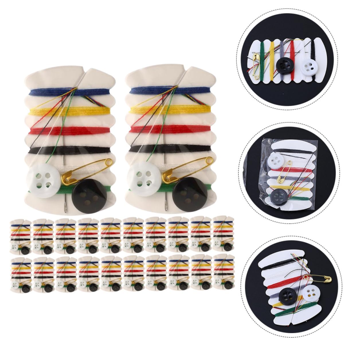 COHEALI 300 Sets Mini Sewing Kit Button Sewing Tool Travel Accesories Travel Accessories Items for Wedding Welcome Bags Emergency Sewing Kit Sewing Safety Pin for Sewing Supplies Household