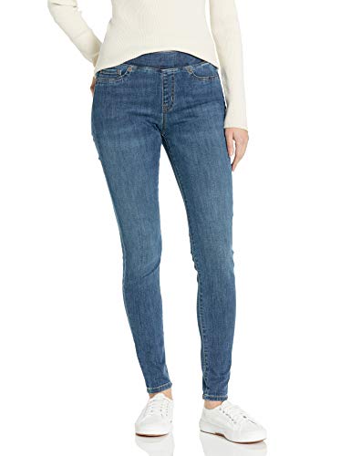 Amazon Essentials Women's Mid-Rise Stretch Pull-On Jegging (Available in Plus Size), Medium Wash, 10