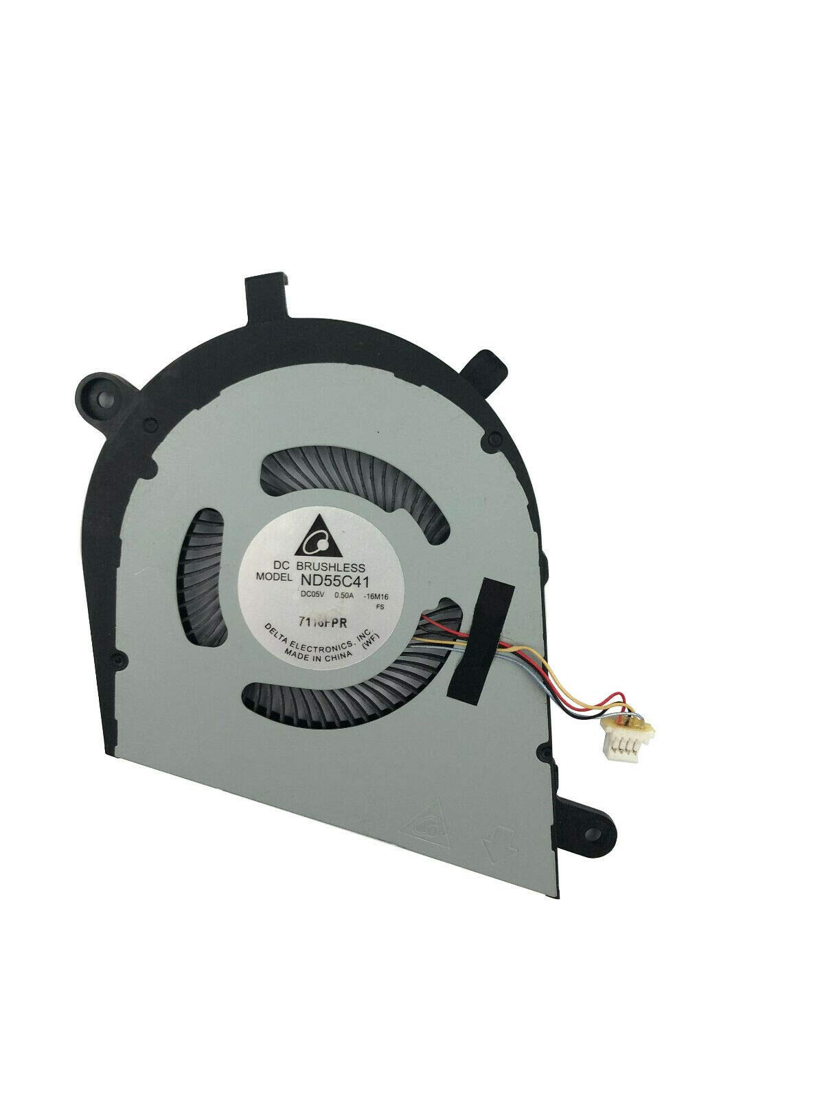 CAQL CPU Cooling Fan for Dell Inspiron 13 7370 7373 I7373 I7373-5558GRY-PUS, P/N: DJFK0 0DJFK0, 4-Pin Power Connection