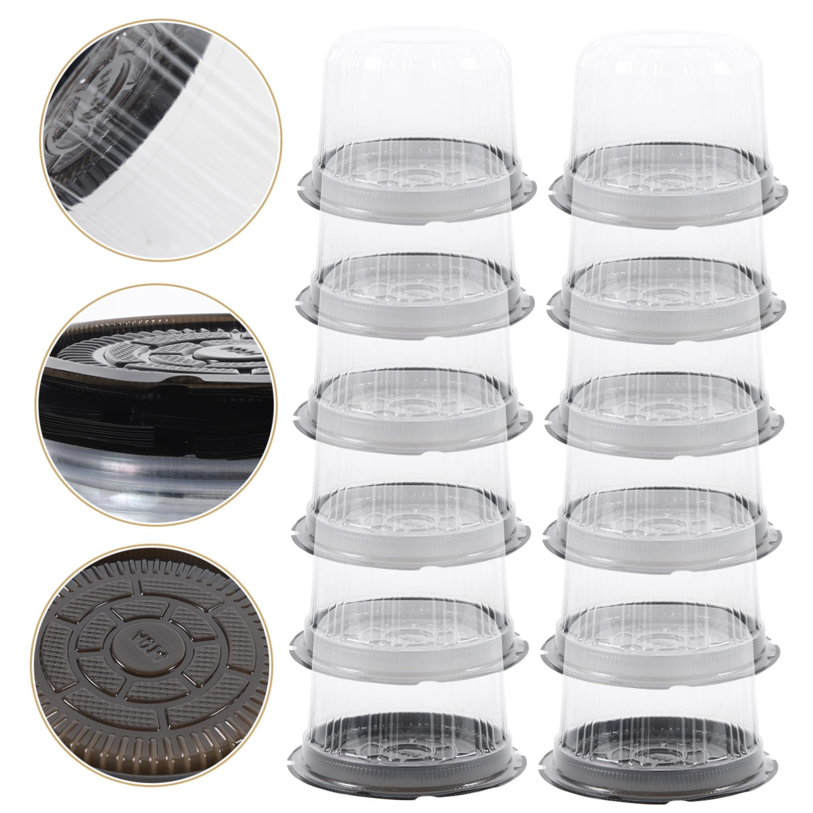 40 Pcs Packing Box Cake Box Cake Container Multi-function Cake Case Clear Cake Holder Clear Cake Carrier Round Cake Holder Cake Packing Holder Birthday Cake Holder