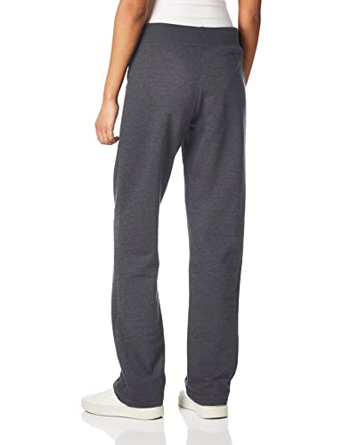 Fruit of the Loom Women's Crafted Comfort Joggers Pants, French Terry Open Bottom-Charcoal Heather, Small