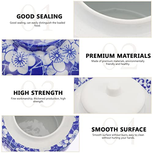 Vaguelly Ceramic Kimchi Jar Traditional Pickles Jar Pickles Storage Jar Ceramic Pickles Jar Home Storage Pot Food Storage Jar Kimchi Storage Jar Food Ceramic Canister Household Jar