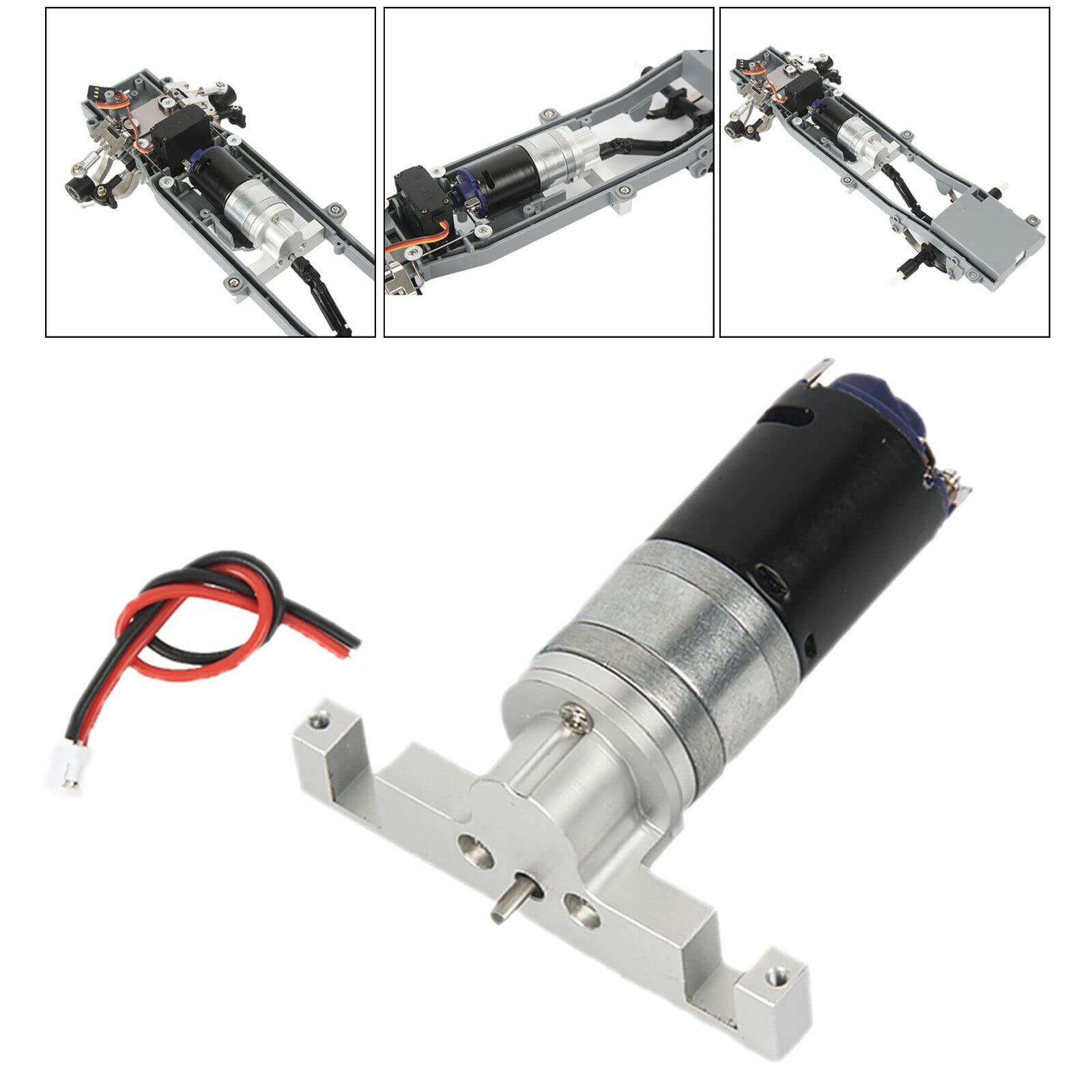 RC Car Mini Metal Gear Motor + Wire Replacement for WPL D12 1/10 RC Car Parts