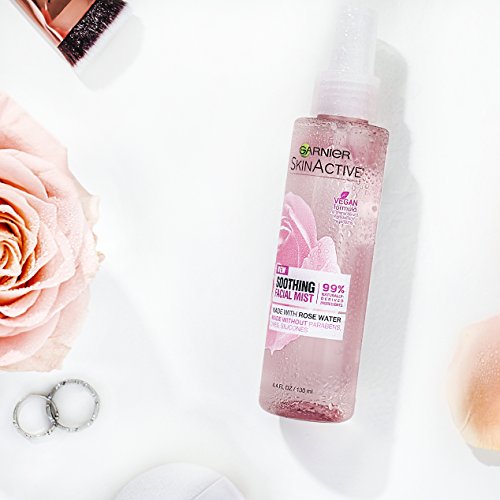 Garnier SkinActive Facial Mist Spray with Rose Water, 4.4 Fl Oz (Pack of 1)