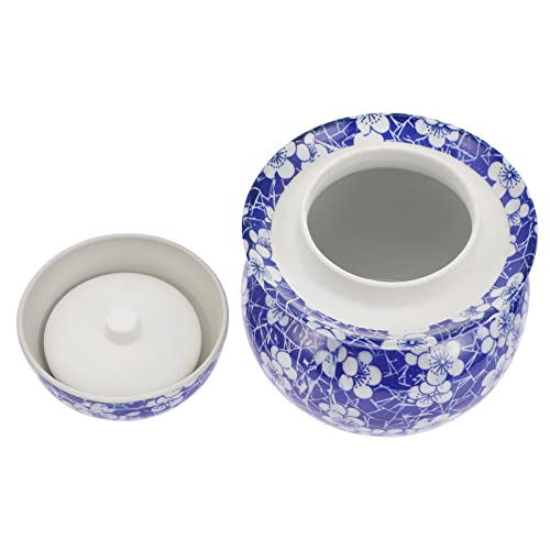Vaguelly Ceramic Kimchi Jar Traditional Pickles Jar Pickles Storage Jar Ceramic Pickles Jar Home Storage Pot Food Storage Jar Kimchi Storage Jar Food Ceramic Canister Household Jar