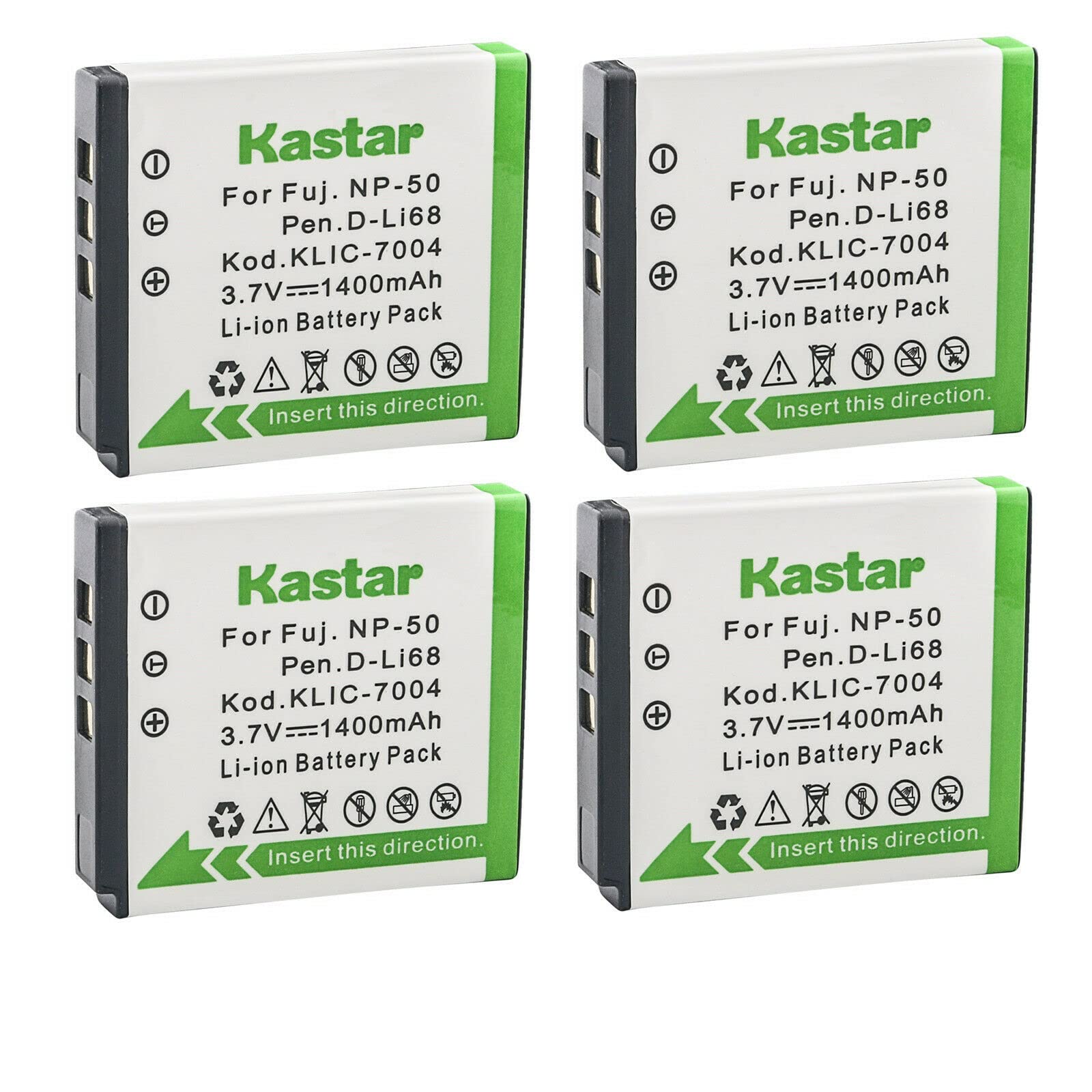 Kastar FNP-50 Battery 4-Pack Replacement for SiOnyx Aurora SX-50 Battery, SiOnyx Aurora Sport Water-Resistant IR Night Vision Camera