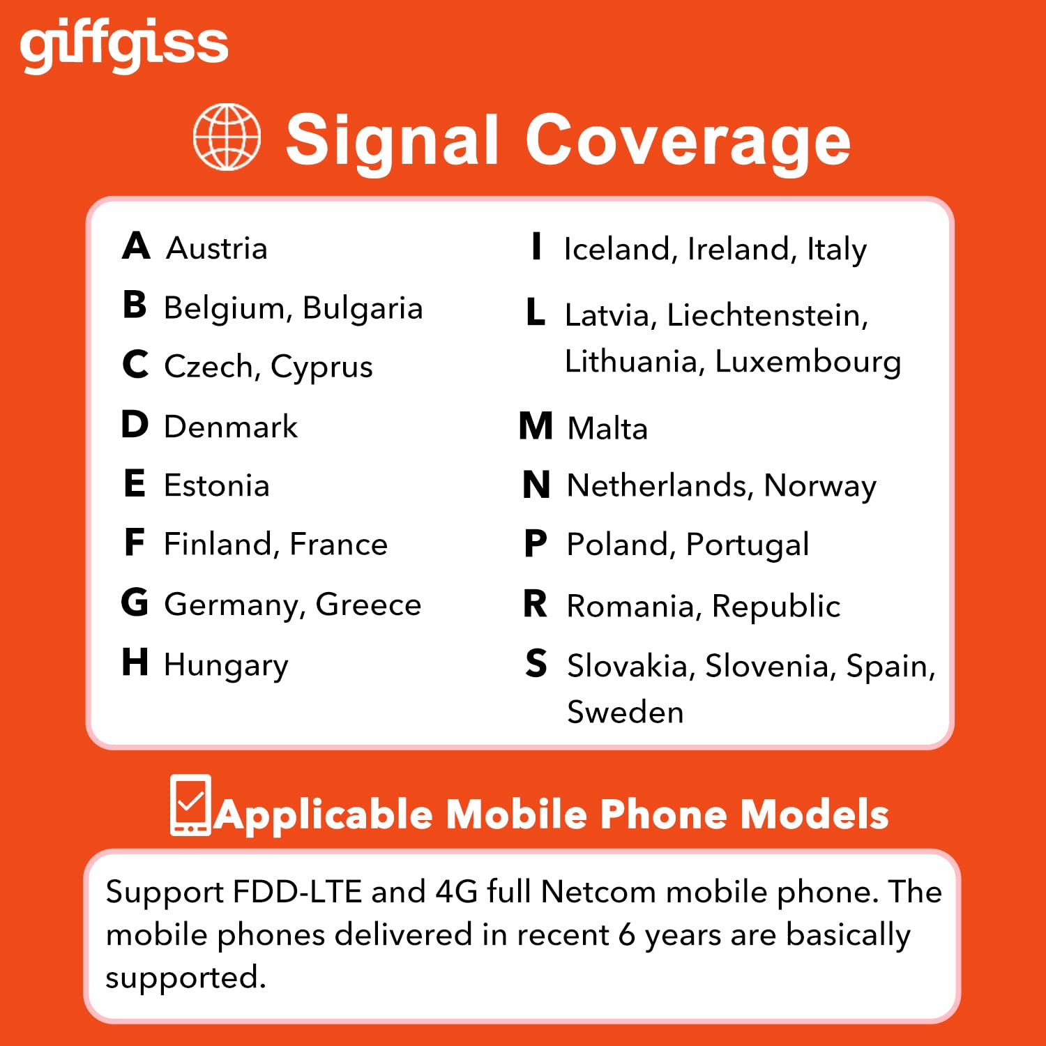 Orange Europe Prepaid SIM Card - 16GB Internet Data in 4G/LTE + 800 Mins Call in Europe, 100GB + 800 Mins Calls in Spain, Europe SIM Card for 28 Days, Supported Hotspot, Standard/Micro/Nano
