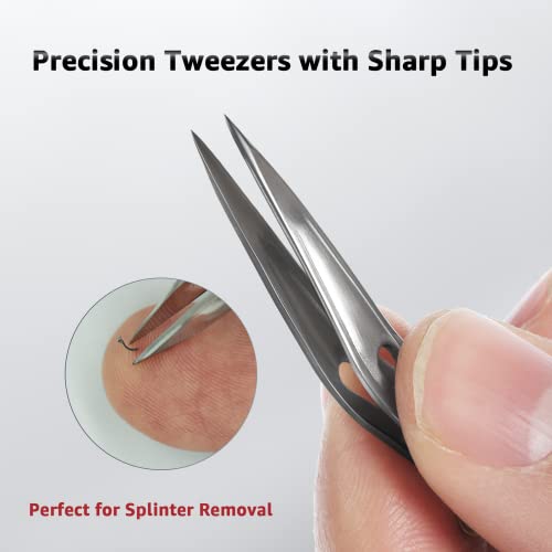 DUROX - Splinter Remover. Great For First Aid Kit Camping. Medical Tweezers To Tweeze Splinter Out. Splinter Remover Kit. Splinter Tweezers. Surgical Tweezers. First Aid Kit Tweezers…