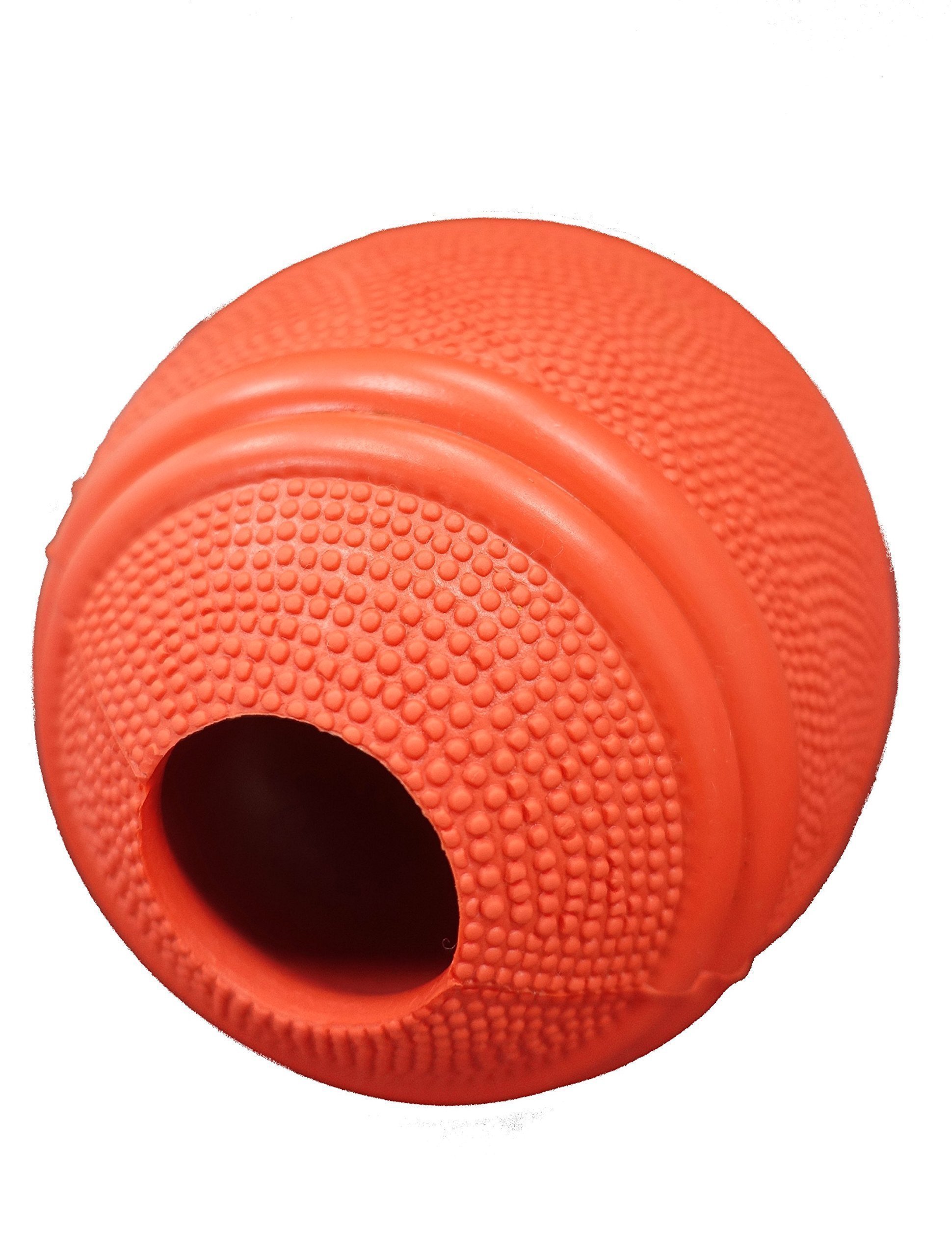 Rubber Rugby Ball Dog Toy (XL) (red)