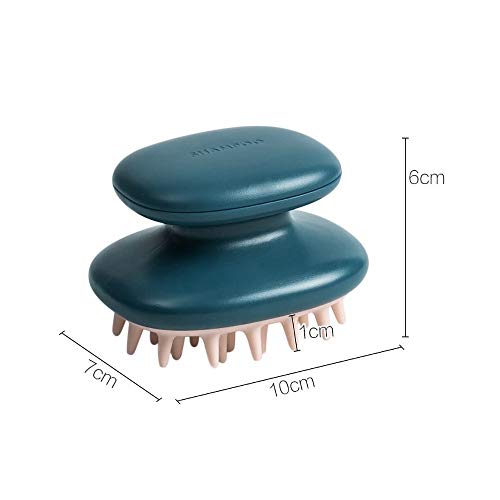 Luca Elf Aid Scalp Massager Brush Shampoo Brush,Soft Silicone Scalp Exfoliator,Wet and Dry Scalp Massager Brush,Remove Dandruff,Promote Hair Growth(Blue)