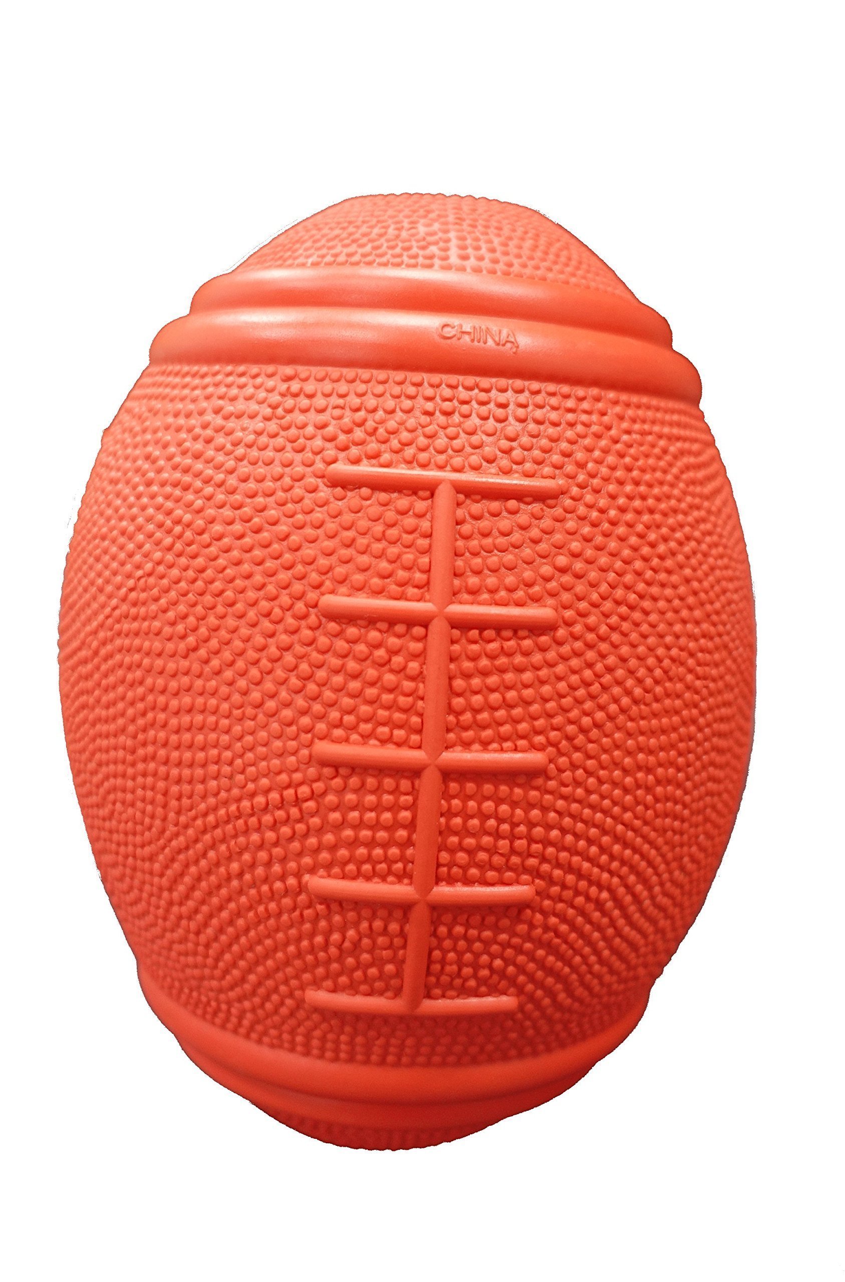 Rubber Rugby Ball Dog Toy (XL) (red)