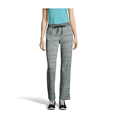 Hanes Women's French Terry Pant, Black Space Dye, Small