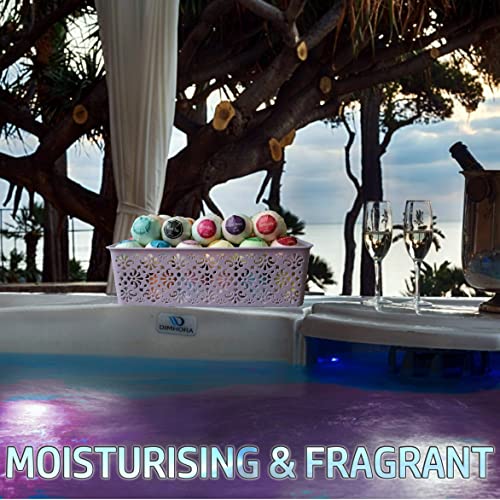 Purelis Moisturizing Bath Bombs Gift Basket, 40 count. Bulk Bath Bomb Gift Set with Essential Oils & Shea Butter. Organic, Individually Wrapped Bath Bombs in Gift Box. Best Gift Idea for Women & Kids!