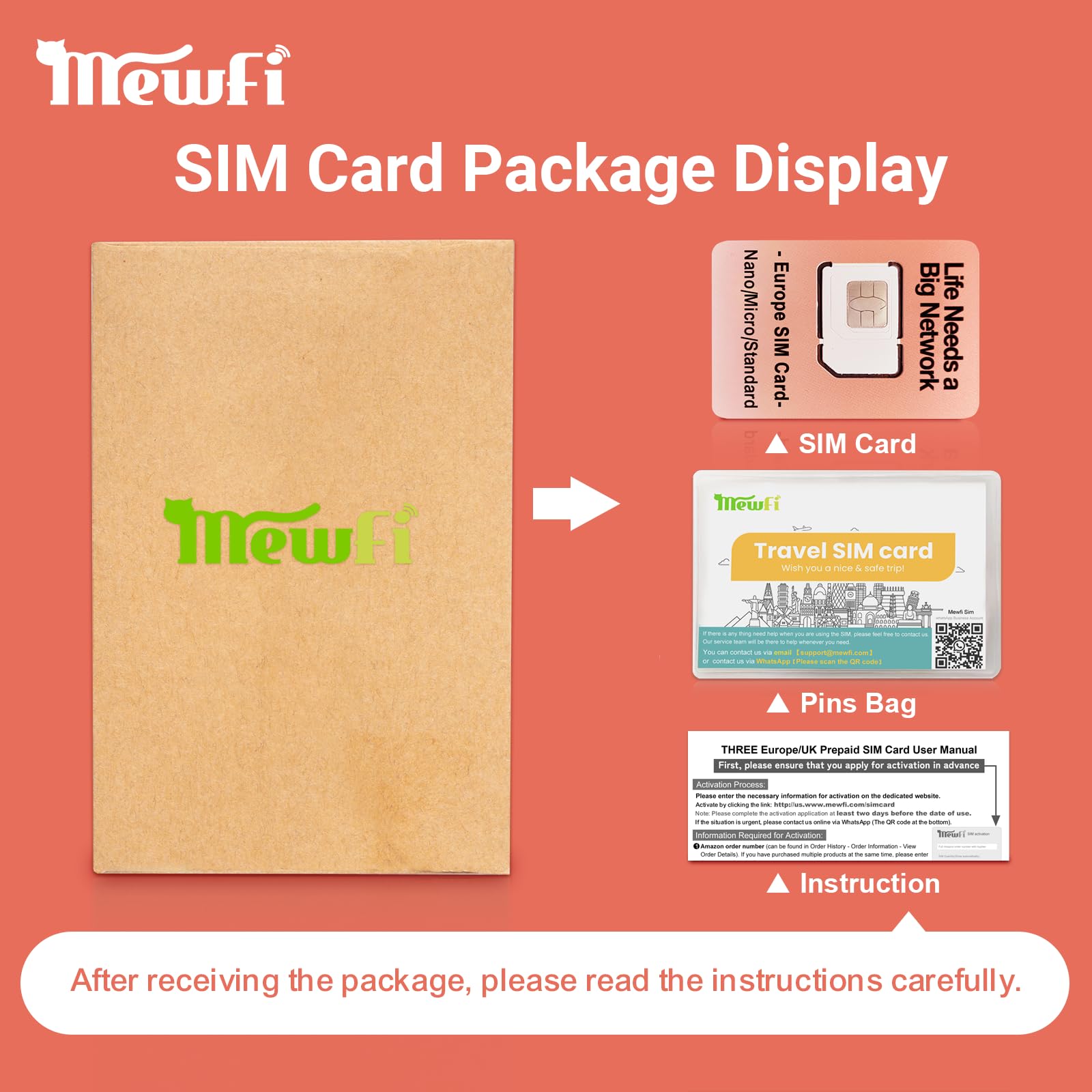 UK SIM Card 30Days 30GB / Europe SIM Card 30Days 12GB, Unlimited Local Calls and SMS, Applicable to 72 Countries, Support 4G/5G Operating Networks, Easy Activation & 24/7 Whatsapp Support