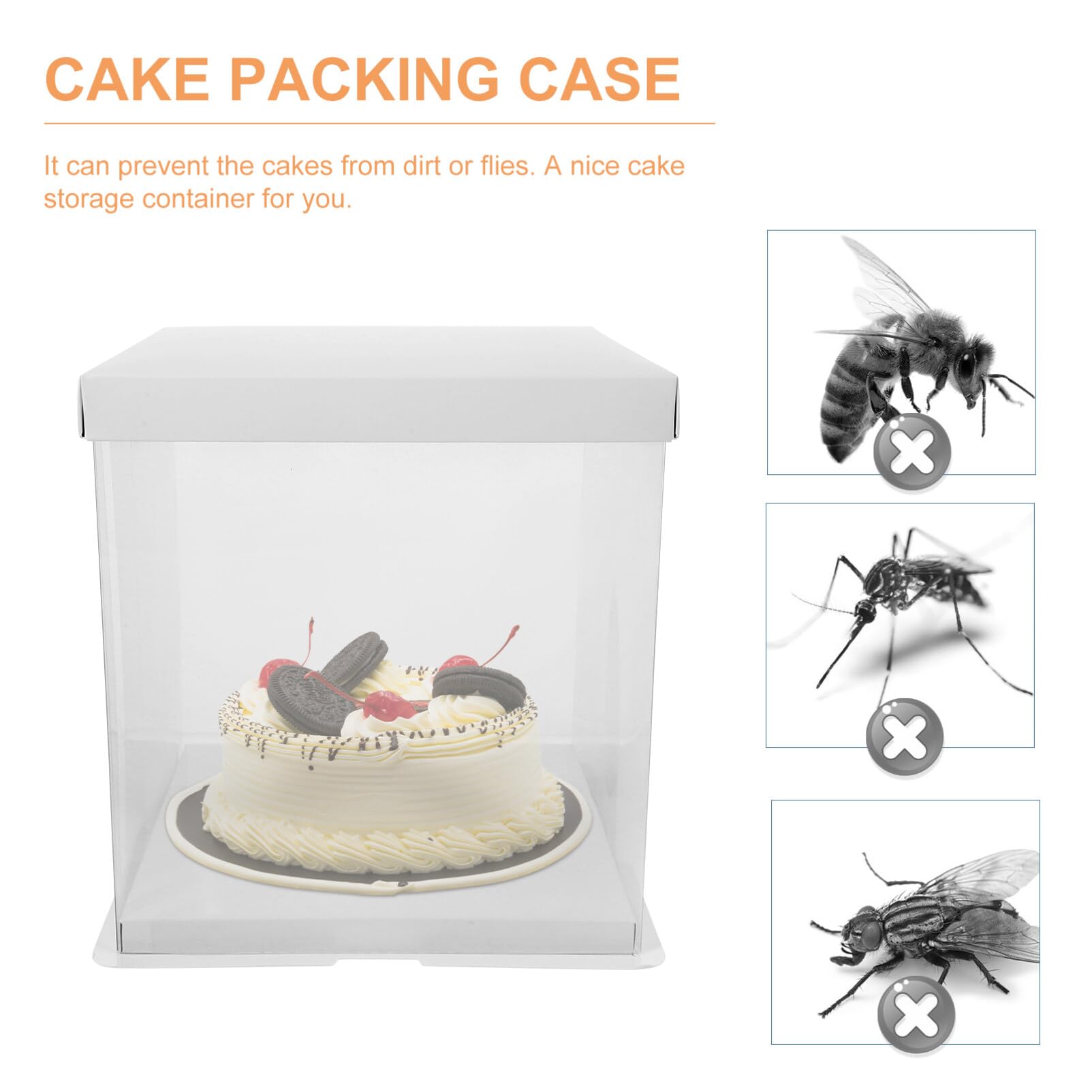 Kichvoe 5pcs Clear Cake Box 6 inch Transparent Bakery Boxes Plastic Cake Carrier with Lid Food Box Cupcake Cake Container Cake Packing Case for Wedding Birthday Christmas