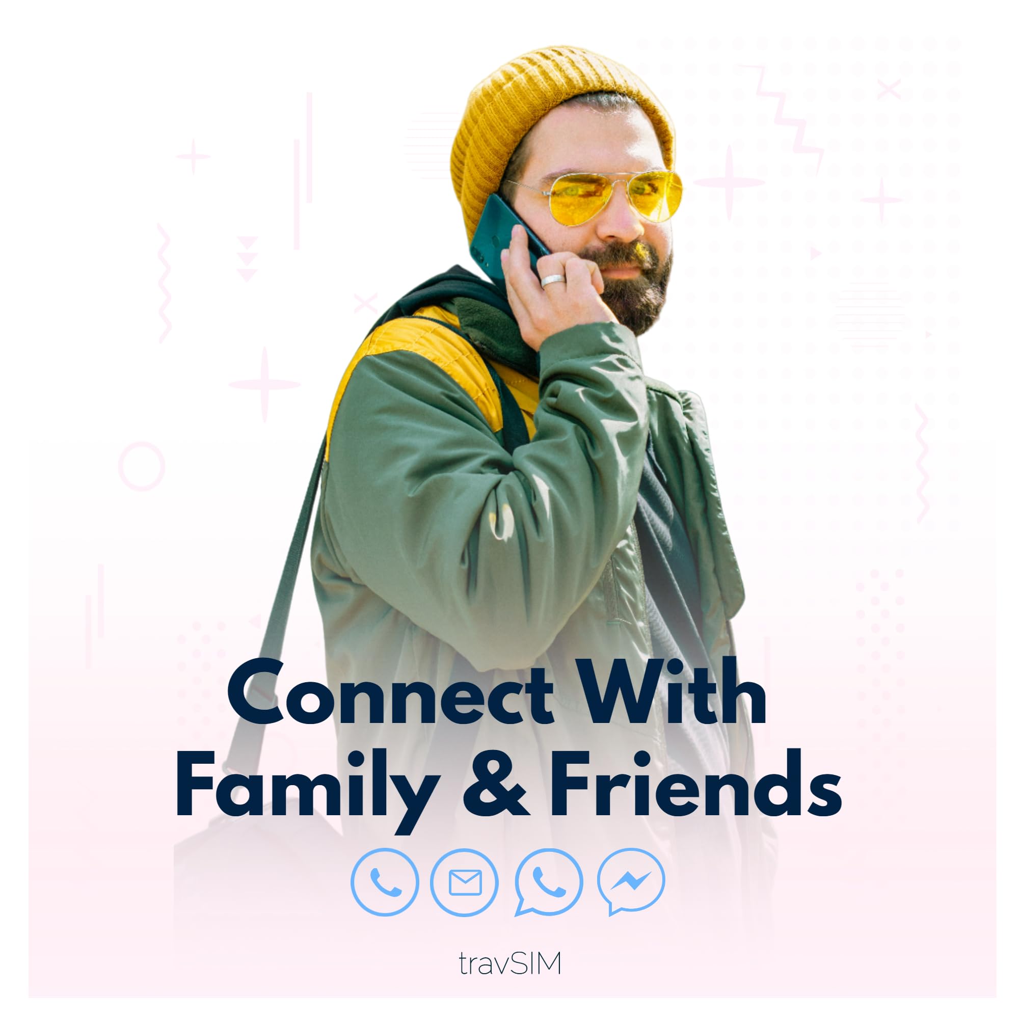travSIM Prepaid SIM Card USA | Uses The AT&T Network | 50GB Mobile Data at 4G/5G speeds | US SIM Card has Unlimited National Calls & Texts | US Mobile SIM Card 30 Days