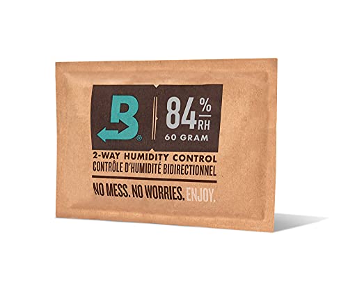 Boveda 84% Two-Way Humidity Control Pack For Seasoning – Season Wood Containers – Size 60 – Single – Individually Wrapped Seasoning Packet