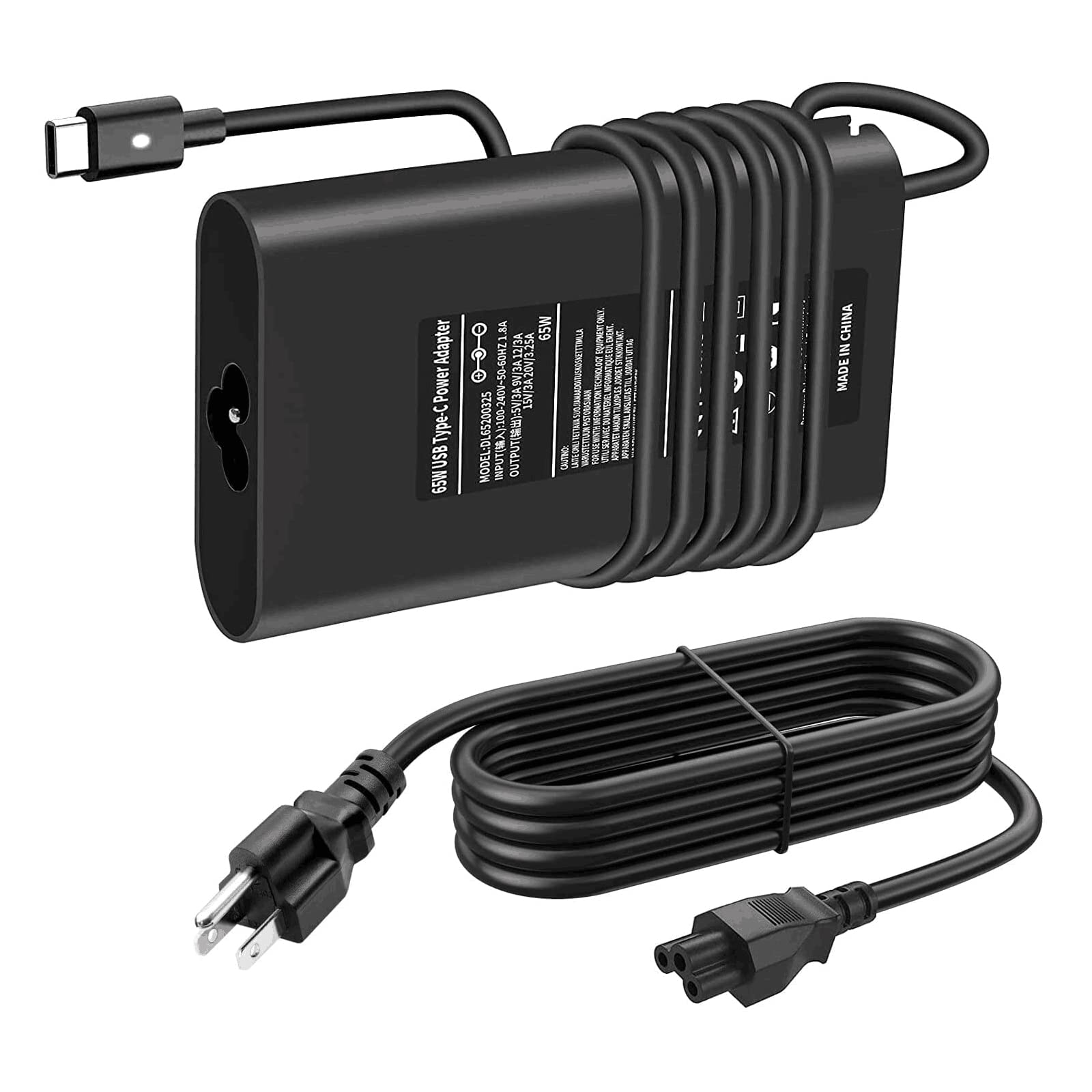 Charger for Dell Laptop Computer, 45W USB C Fast Power Adapter for Dell XPS 13 9360 9365 9370 9333 Latitude 7390 2in1 7370 5175 5285 5290 2in1, Inspiron 14 7437 5482, 0HDCY5,04RYWW