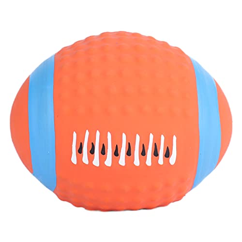 INIFLM Pet Rugby Toys, Orange Dog Plush Toys Dog Chew Toys Pet Squeaky Toys, Training Squeaky Toy for Cats and Dogs, Interactive Dog Balls Toys for Puppy Dogs and Medium Dogs.