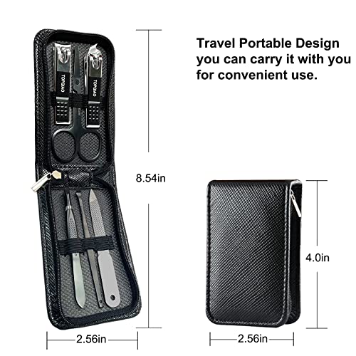Nail Art Set Nail Clipper Pedicure Set, 6 Piece Nail Scissors, Sharp Stainless Steel Nail and Toenail Scissors,. Nail Care Tools with Luxury Travel Case