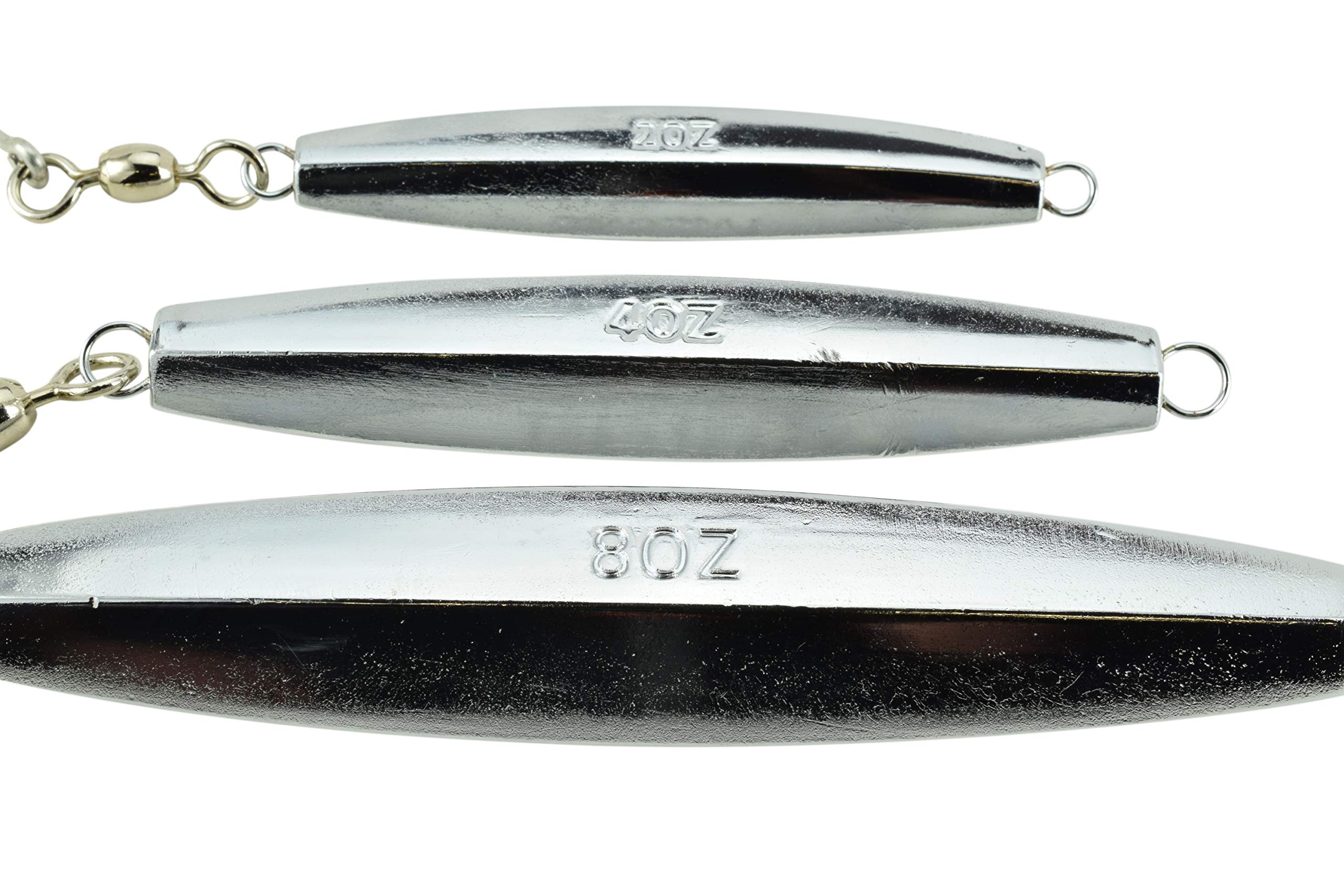 LAST CAST TACKLE 2-8oz Chrome Diamond Jig - 2 Pack - 3 Sizes to Choose from (2oz)