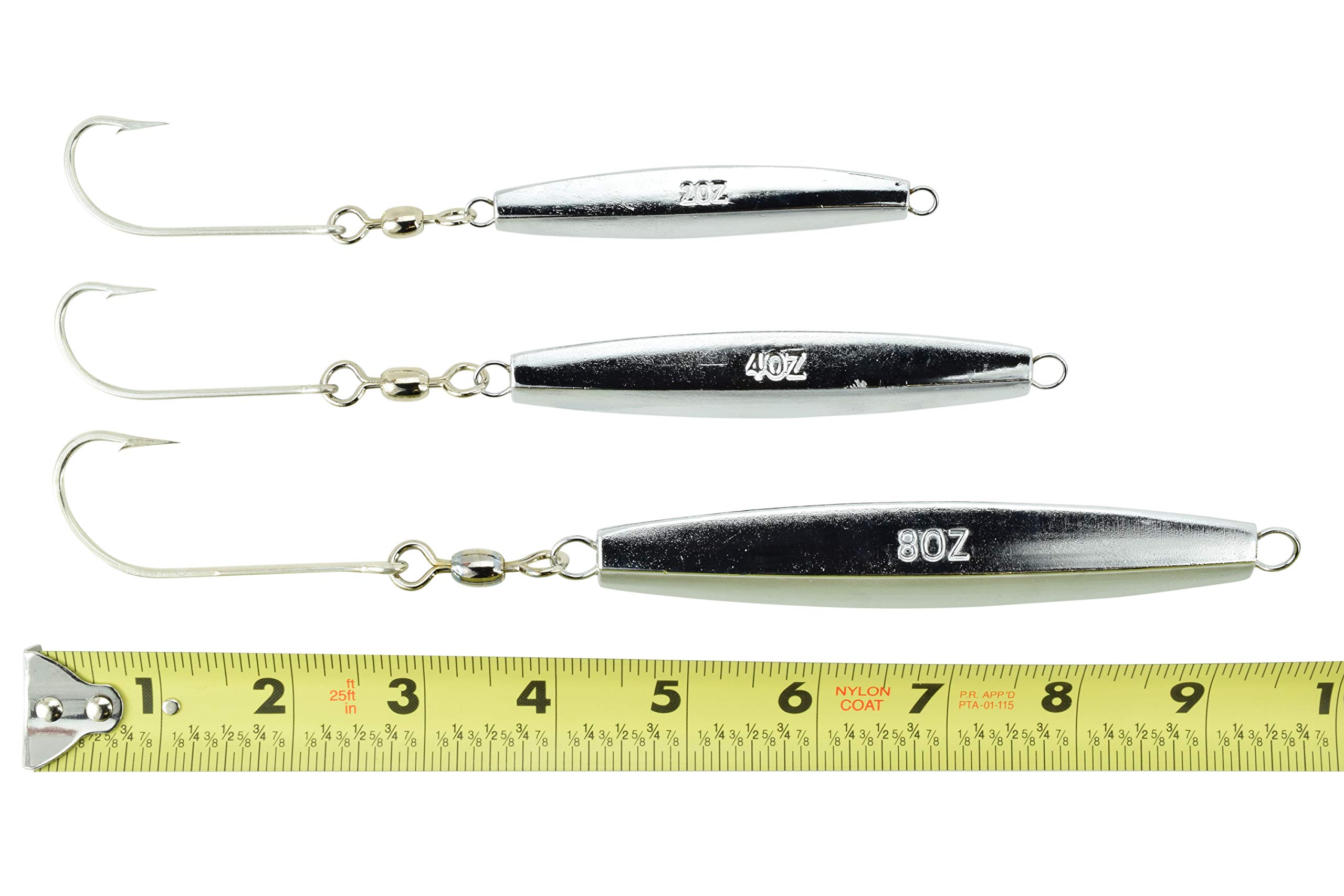 LAST CAST TACKLE 2-8oz Chrome Diamond Jig - 2 Pack - 3 Sizes to Choose from (2oz)