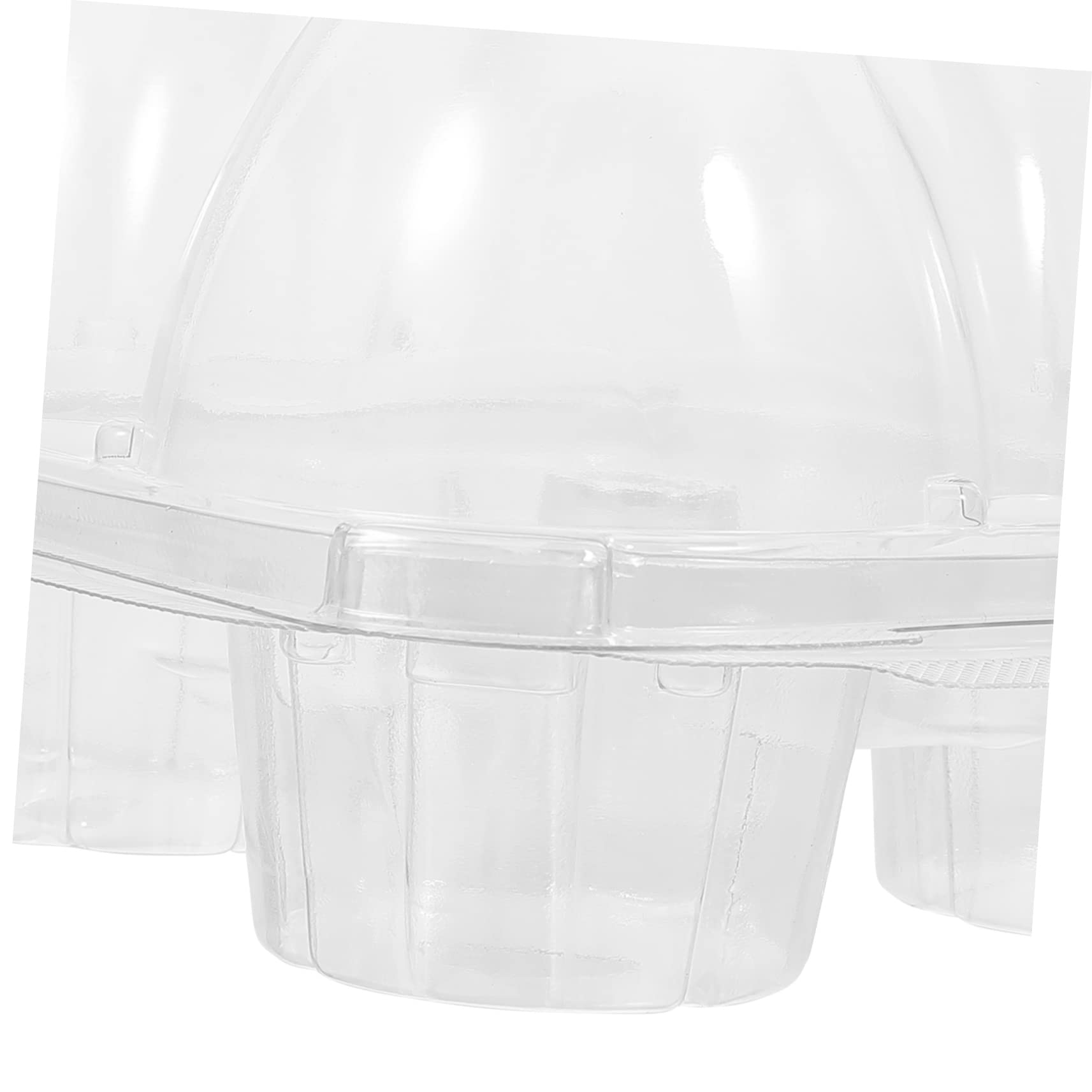 NOLITOY 20 Pcs Four Piece Cake Box Cupcake Holders Cupcake Storage Pastry Containers Cupcake Container Muffin Gifts Carriers Plastic Cupcake Carrier Tote Box Clamshell The Pet Food