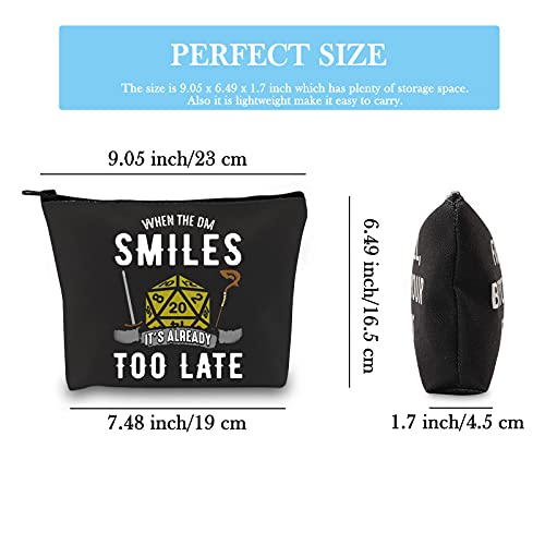 Novelty D Dragon Dice Pouch When The DM Smiles It's Already Too Late Accessory Pouch Bag (DM SMILES bag)