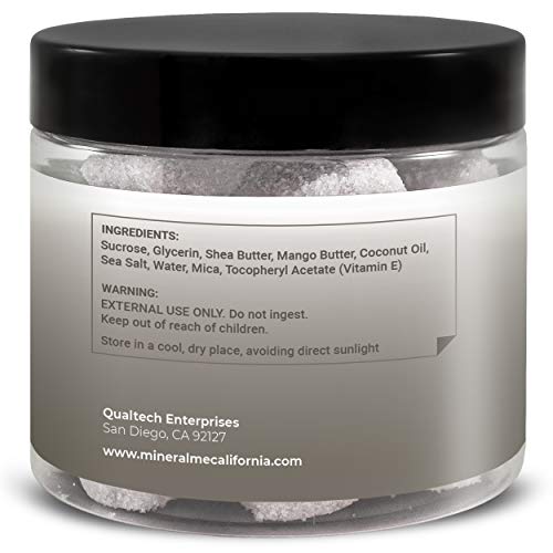 Body Scrub Exfoliator - 12oz COCONUT Sugar scrub cubes w/Mango Butter & Shea butter- Ultra Hydrating & Moisturizing - All Natural & Organic for all body exfoliation- For hands, arms legs, elbow & foot
