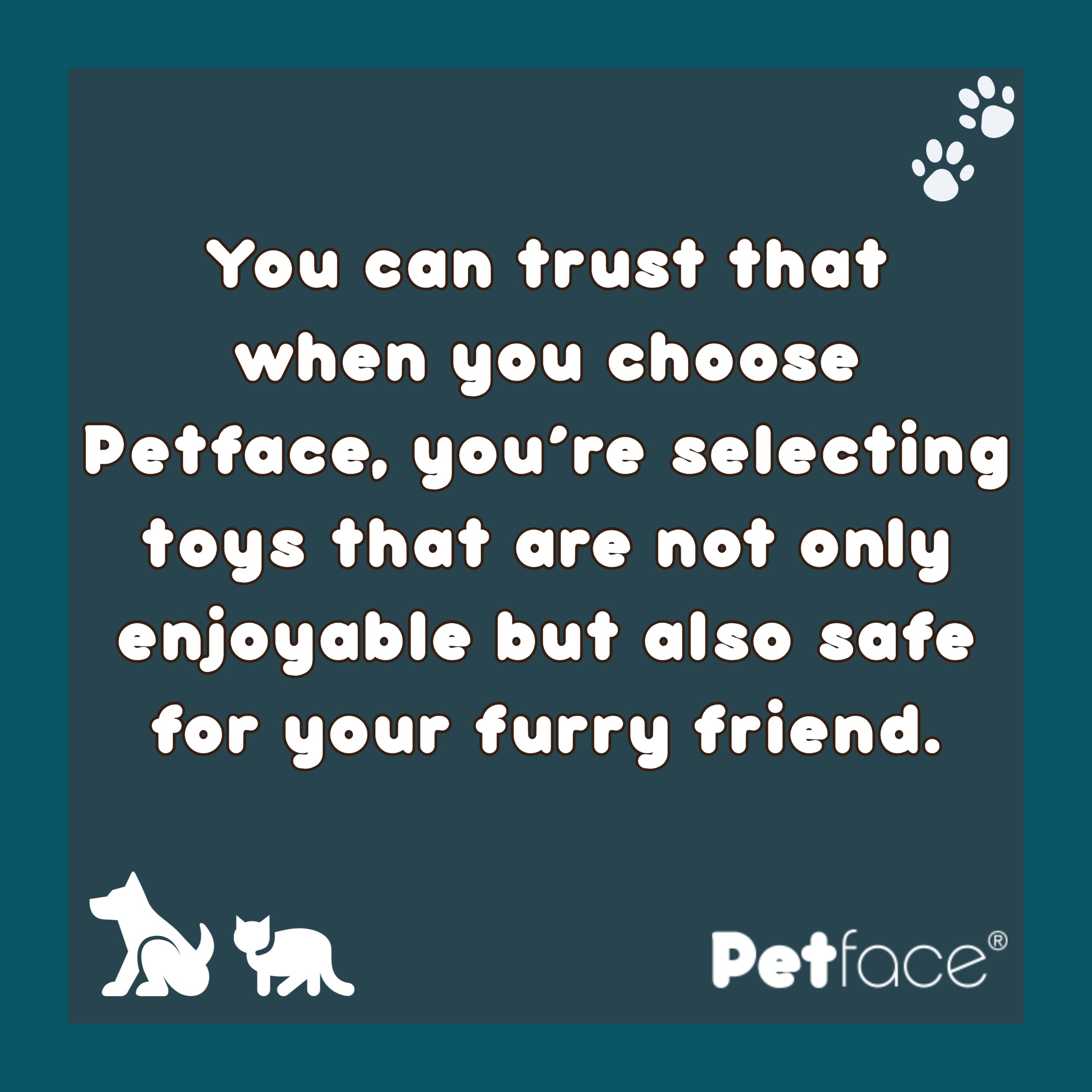 Petface Toyz Rugby Ball Dog Toy, Medium, Blue