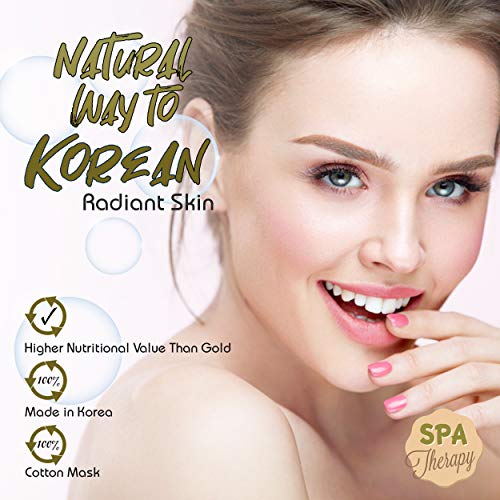Korean Face Mask Sheet Charcoal Black Facial Mask for Oily Skin and Pores 6 pack