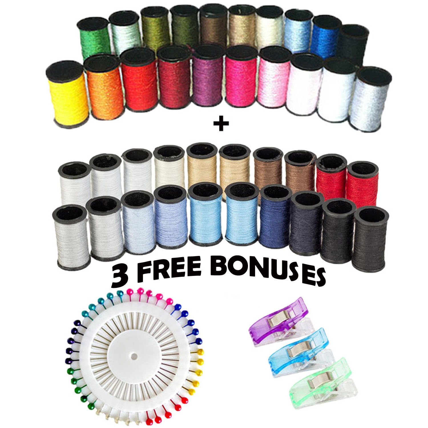 ARTIKA Sewing Kit for Adults and Kids (111 PCS) - Small Beginner Set w/Multicolor Thread, Needles, Scissors, Thimble & Clips - Emergency Repair and Travel Kits - Sewing Accessories and Supplies