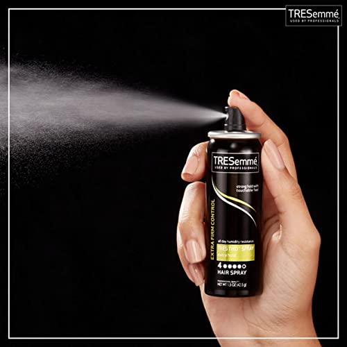 TRESemmé Tres Two Spray Extra Hold Hairspray, Extra-Firm Control, Strong Hold with Touchable Feel, Humidity Resistant, All Day Frizz Control, Pack of 4 – 1.5 oz each