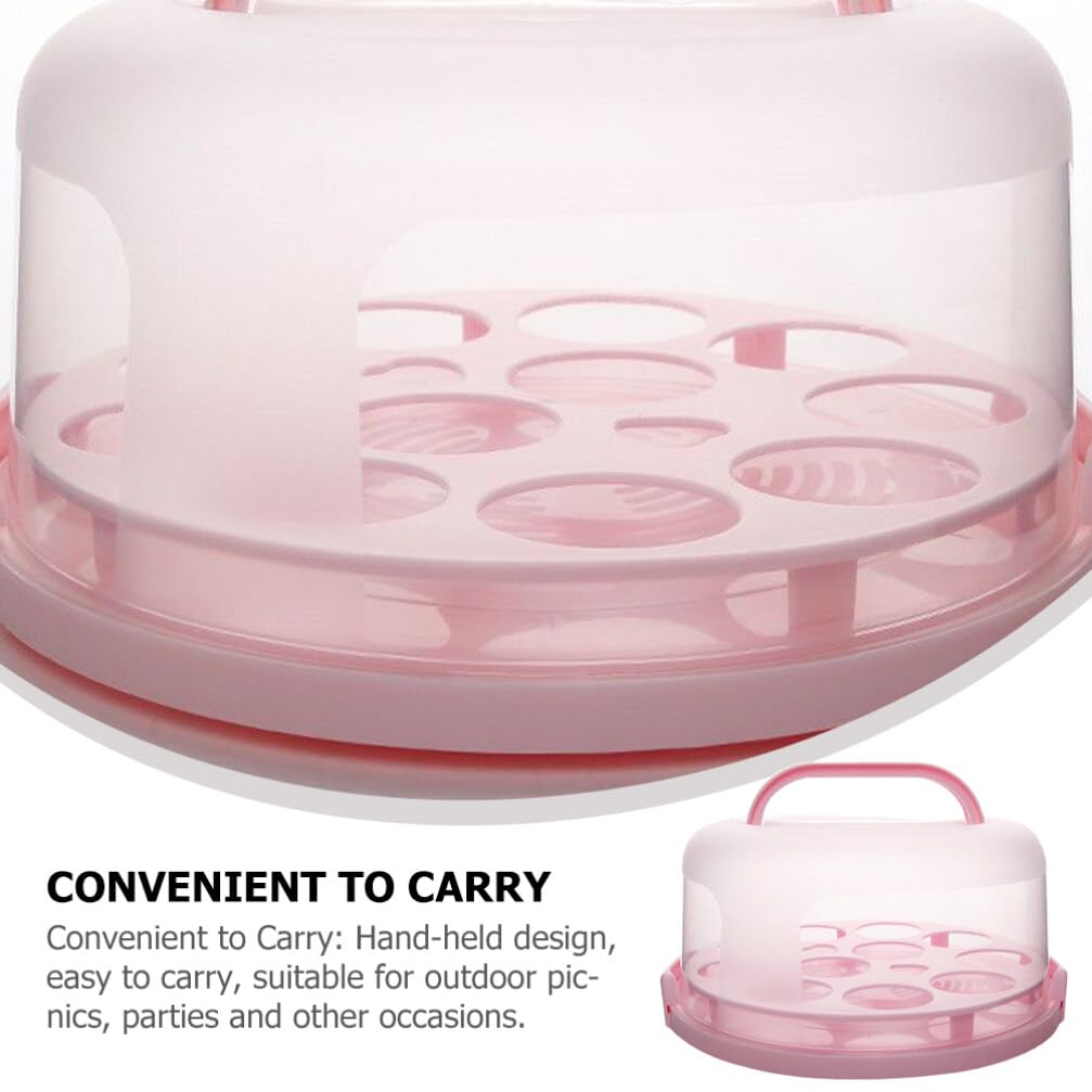 UPKOCH Clear Cake Carrier Cake Container Birthday Cake Case Cake Carrying Case Handheld Cake Case 10 Inch Cake Carrier Multi-function Cake Case Round Cake Carrier Cake Packing Holder