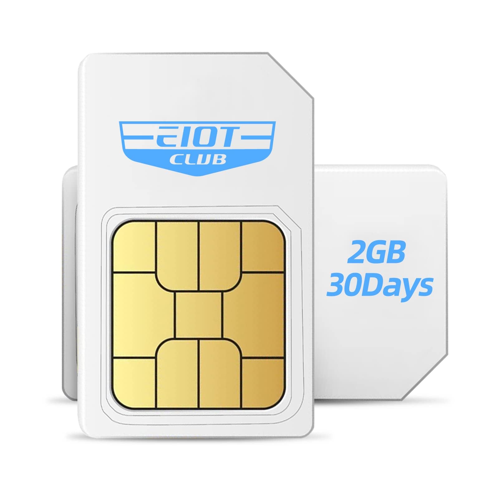 EIOTCLUB Prepaid SIM Card | 4G LTE - USA Compatible with Nationwide Networks for Unlocked IoT Device(NOT for Voice/Text Service. for Data Use Only) (2GB 30DAY)