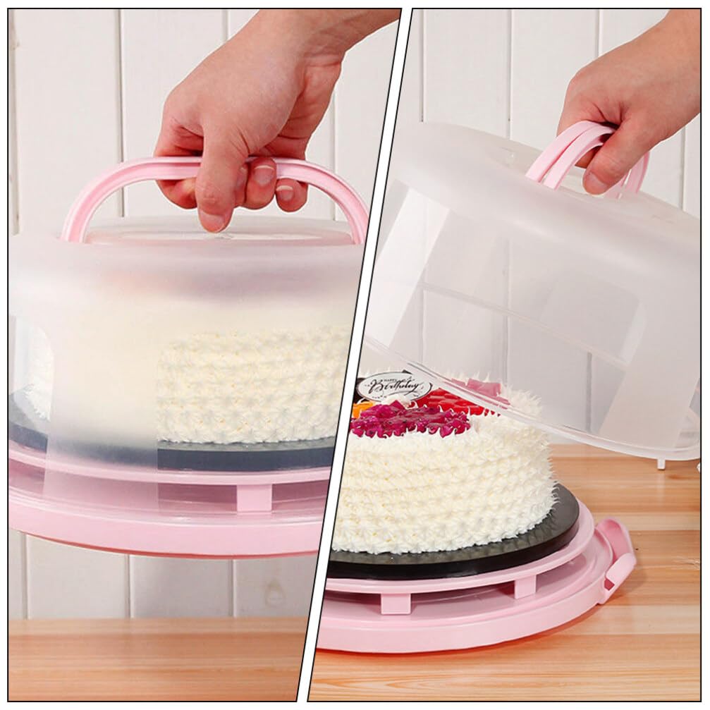 UPKOCH Clear Cake Carrier Cake Container Birthday Cake Case Cake Carrying Case Handheld Cake Case 10 Inch Cake Carrier Multi-function Cake Case Round Cake Carrier Cake Packing Holder
