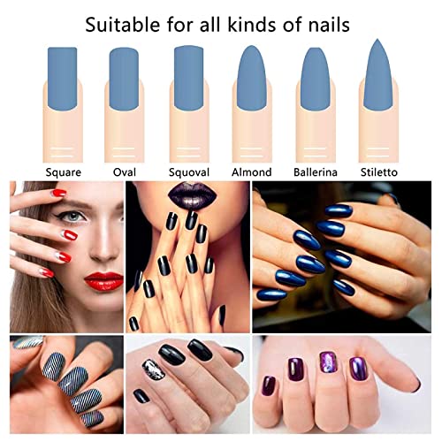 Glass Nail File Glass Nail File With Case Double Sided Etched Surface Files Professionals Glass File Stocking Stuffers For Women Unique Gifts Package For Nail Acrylic Kit Sets (Blue, One Size)