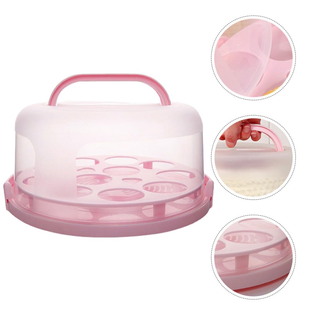 UPKOCH Clear Cake Carrier Cake Container Birthday Cake Case Cake Carrying Case Handheld Cake Case 10 Inch Cake Carrier Multi-function Cake Case Round Cake Carrier Cake Packing Holder