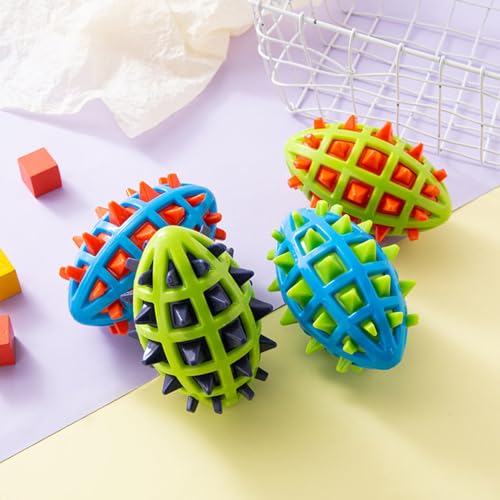 SnOwky Pet Two-Tone Rugby Sounding Dog teether Ball